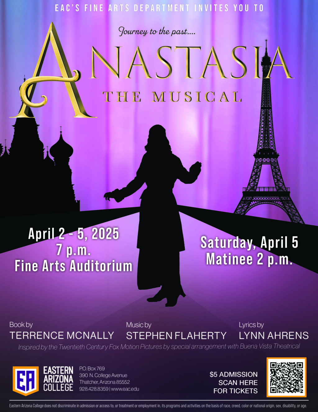 EAC presents the spring musical, Anastasia - Eastern Arizona College